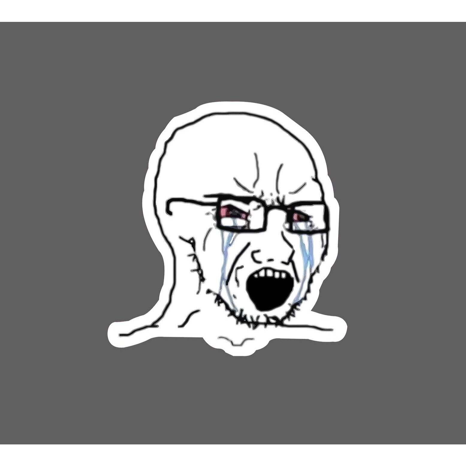 Raging Meme Sticker Glasses Stickerdynasty