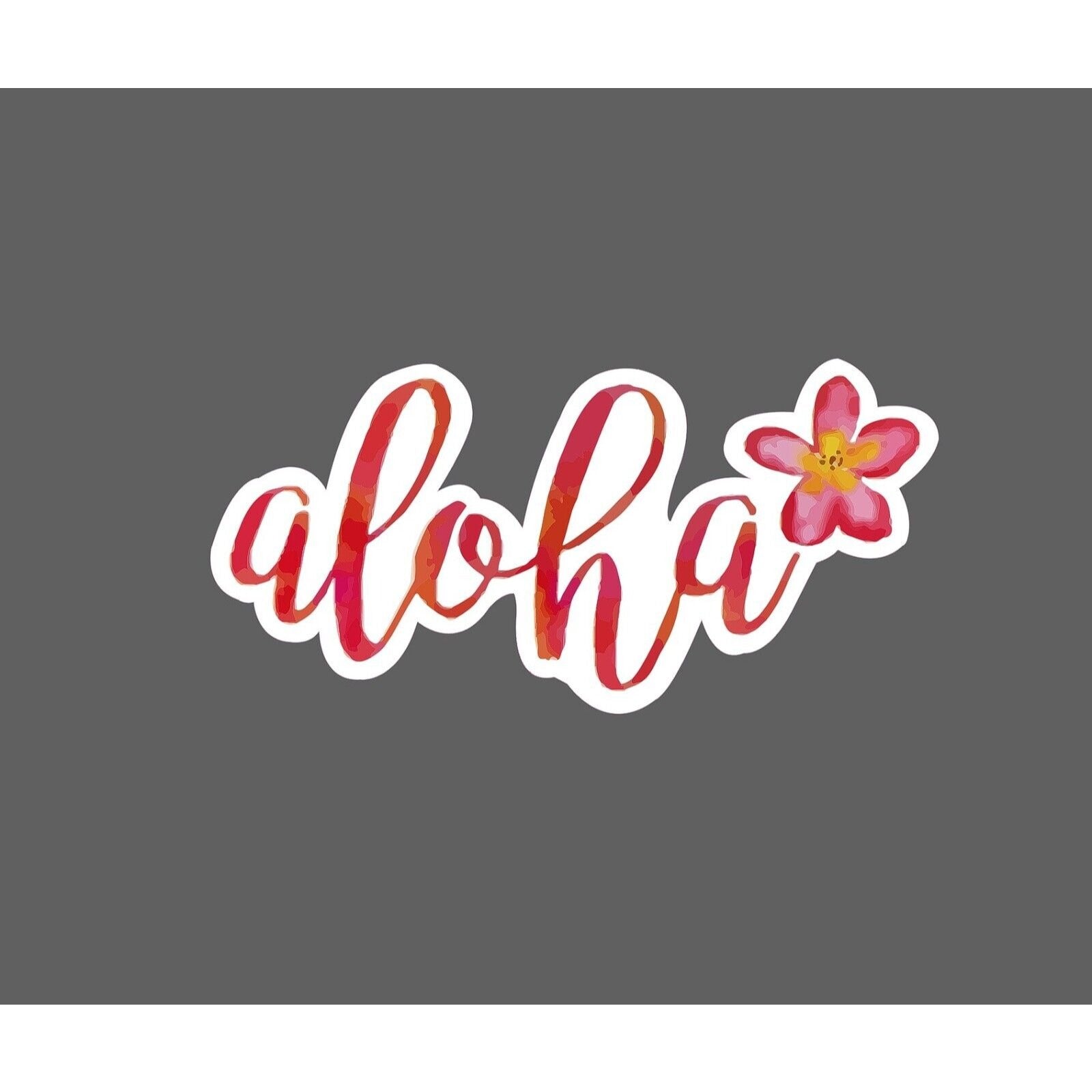 Aloha Sticker Floral Written – StickerDynasty