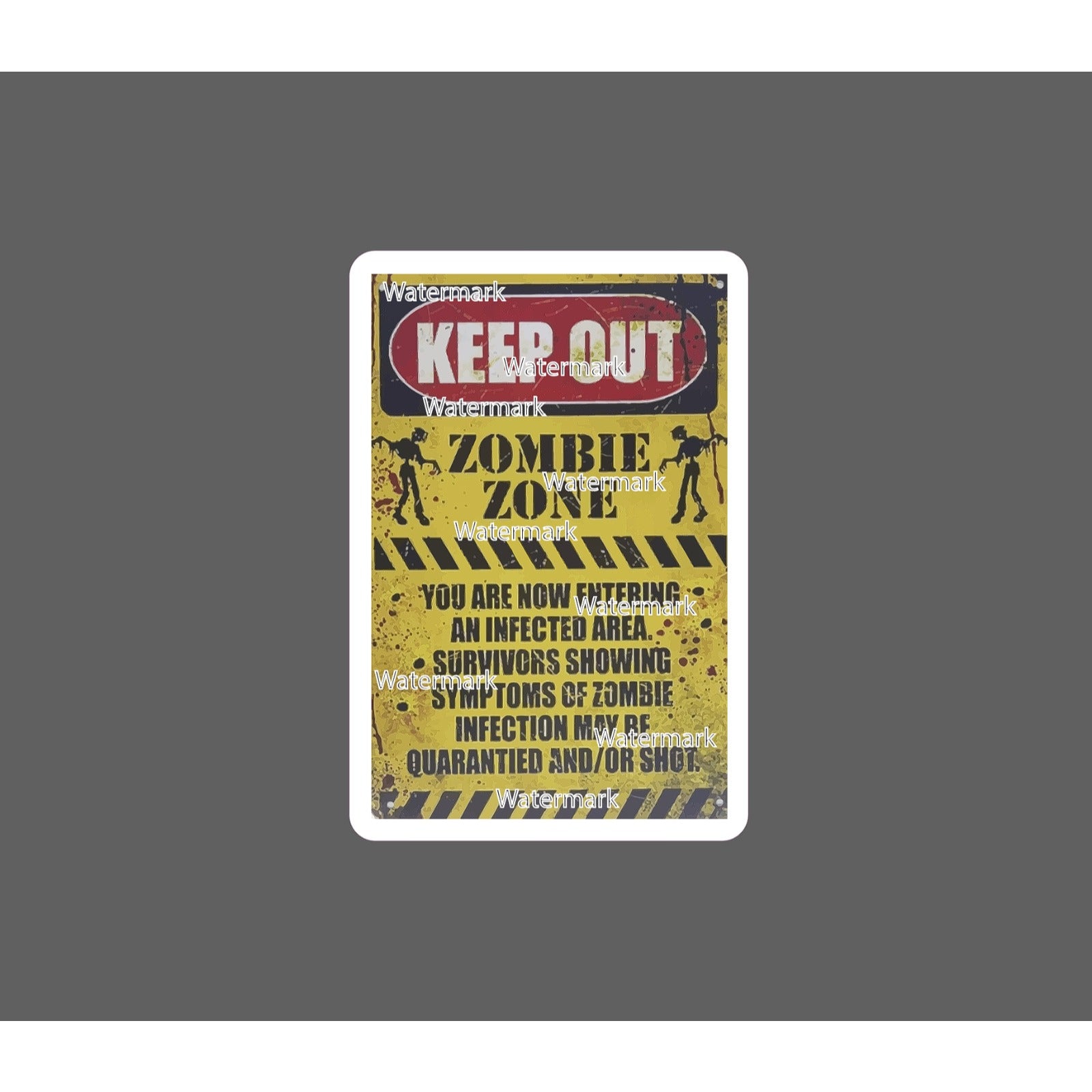 Keep Out Sticker Zombie Zone – StickerDynasty