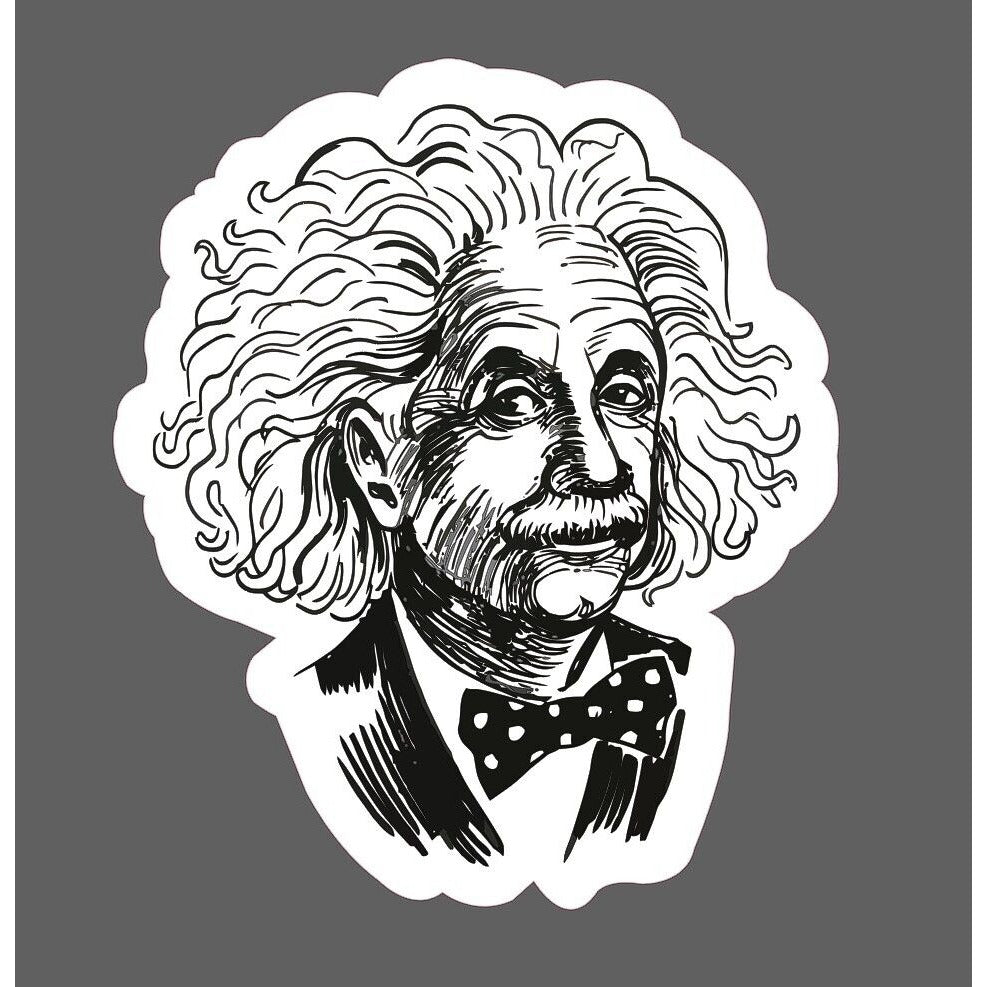 Albert Einstein Sticker Portrait Stickerdynasty