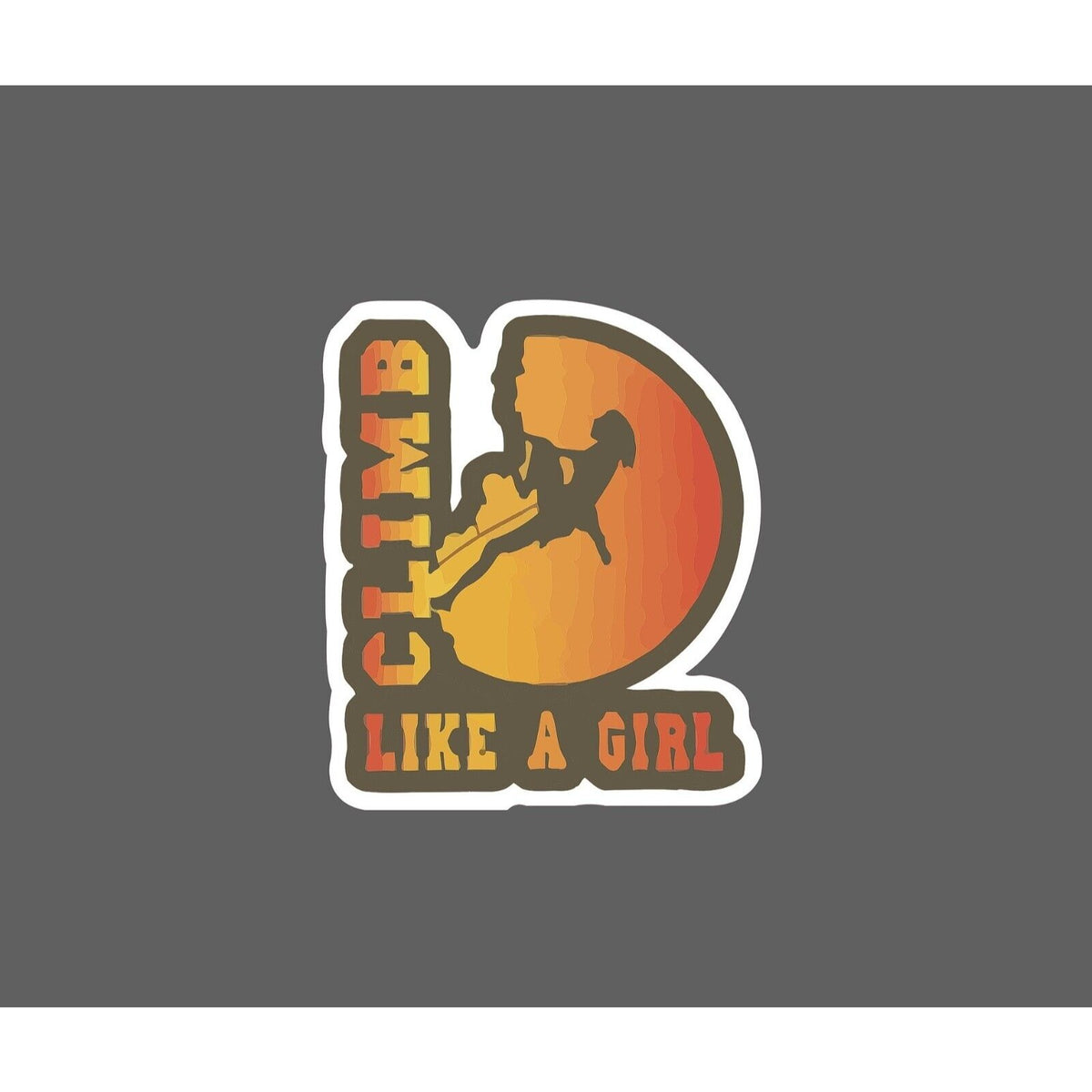 Climb Like a Girl Sticker — StickerDynasty