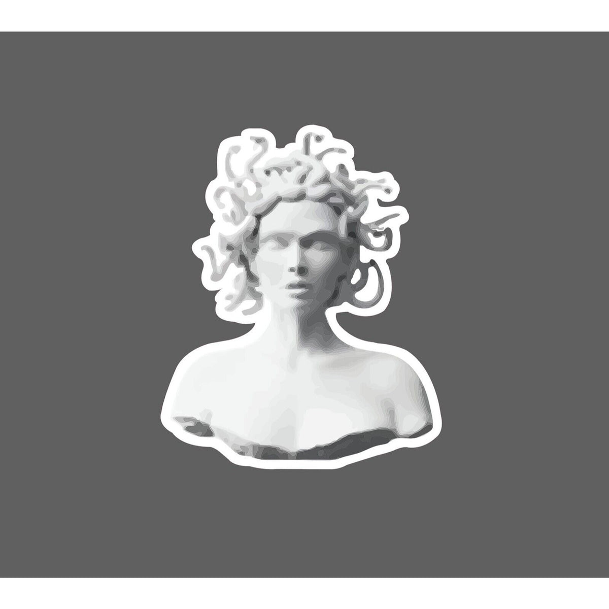 Medusa Sticker Marble Stone — StickerDynasty