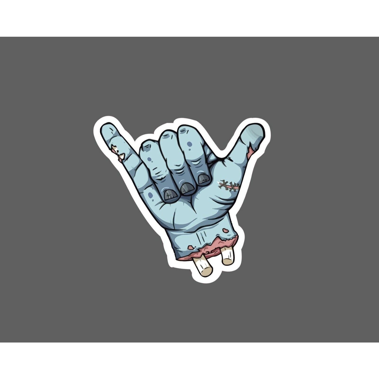 Zombie Hand Sticker Shaka Hang Loose – StickerDynasty