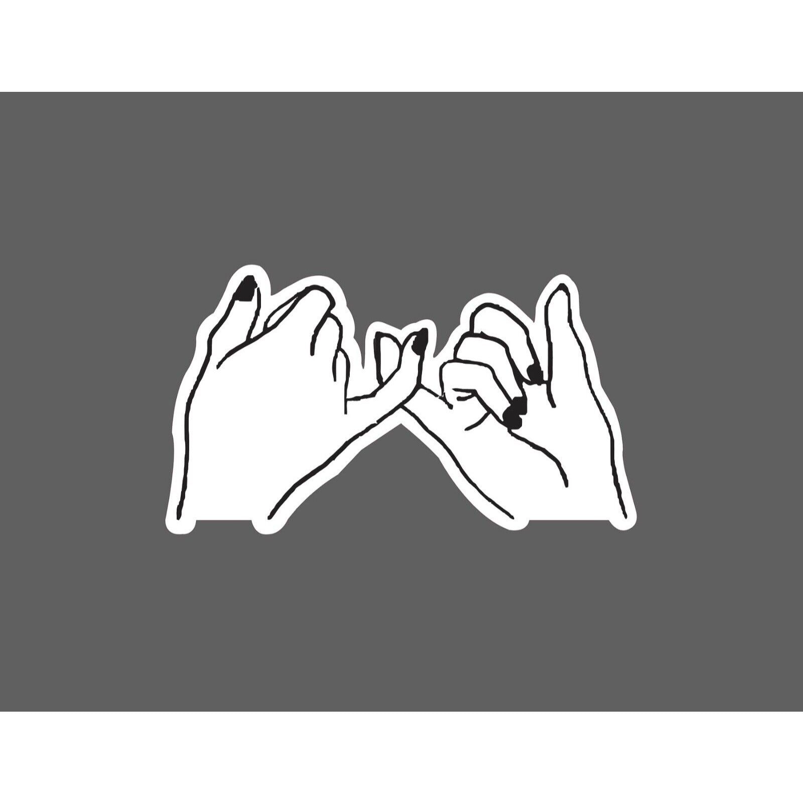 Pinky Promise Sticker Black & White – StickerDynasty