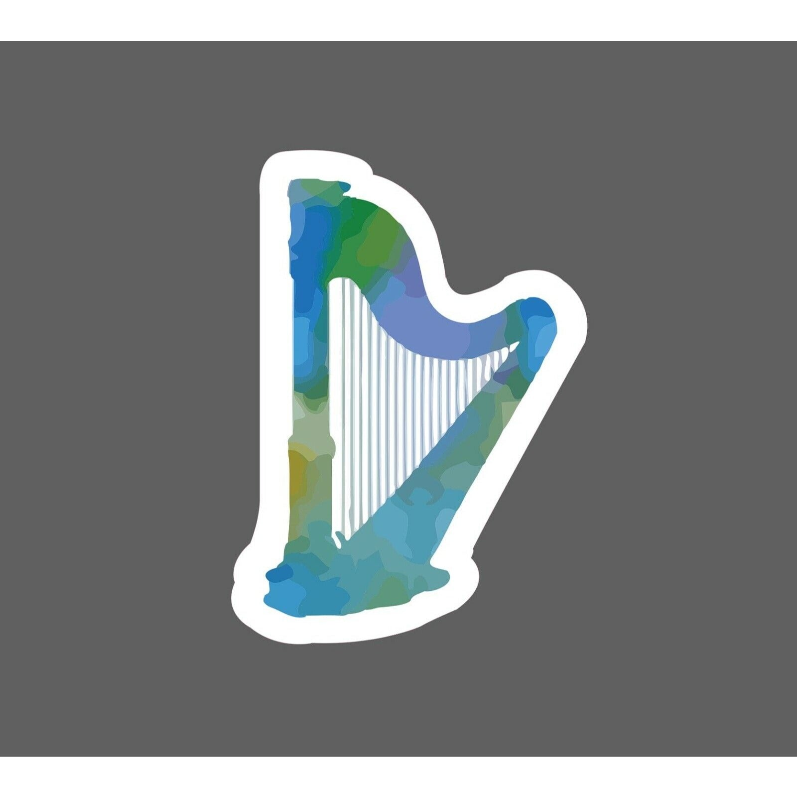 Harp Sticker Colorful Majestic – StickerDynasty