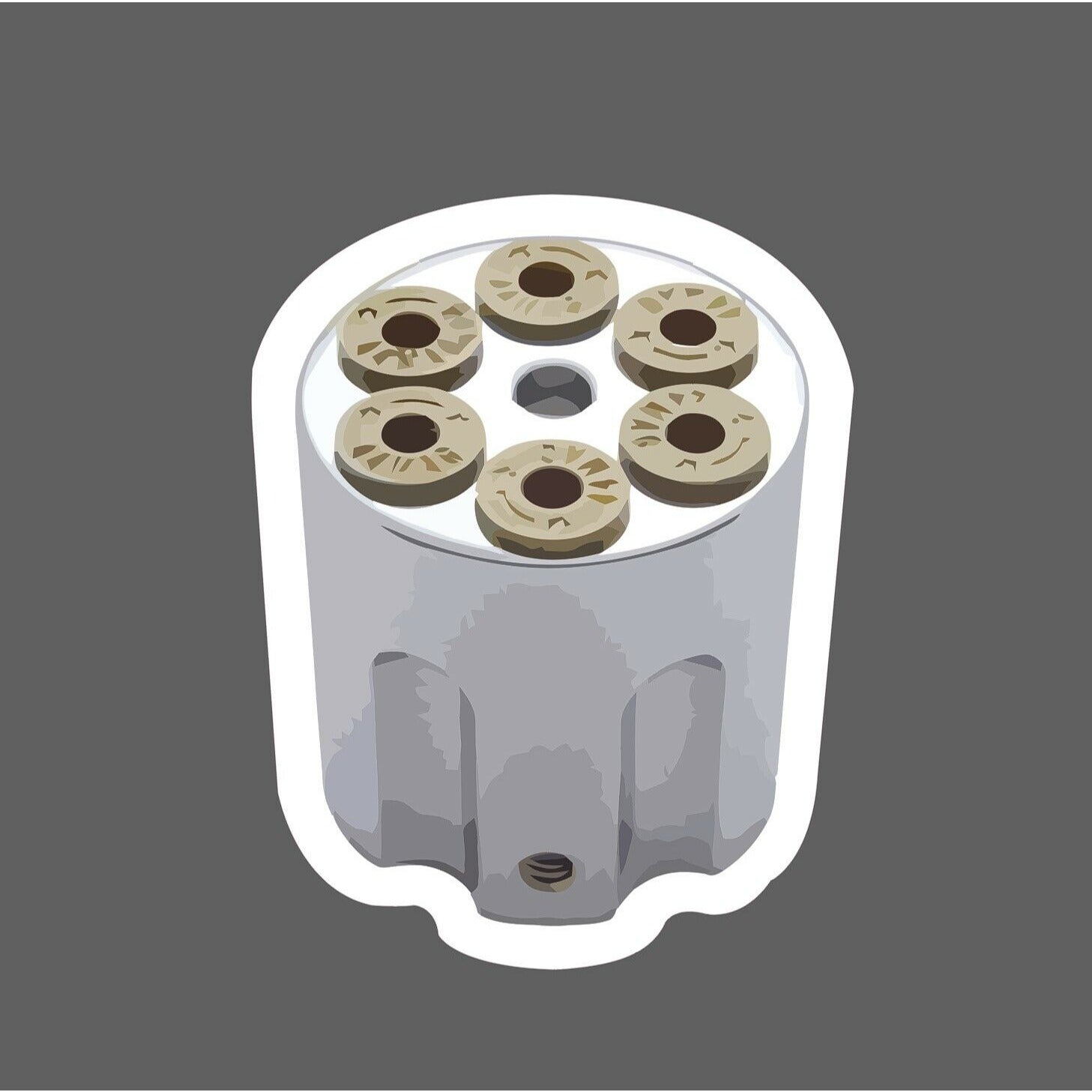 Revolver Cylinder Sticker 6 Shooter – StickerDynasty