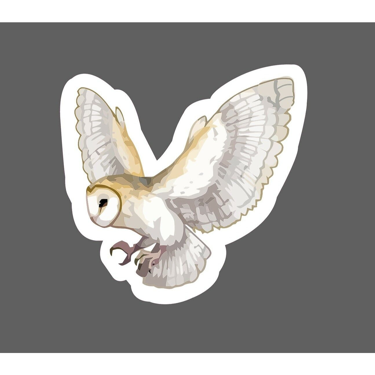 Barn Owl Sticker Swooping – StickerDynasty