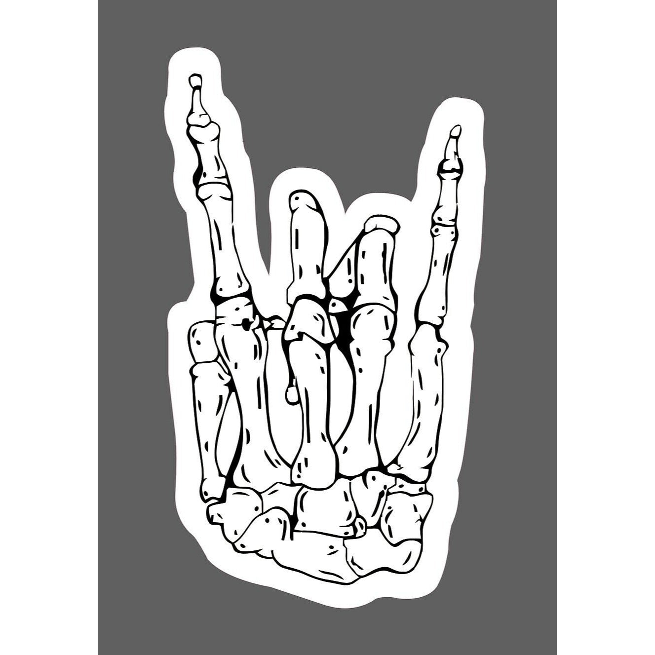 Skeleton Hand Sticker Love – StickerDynasty