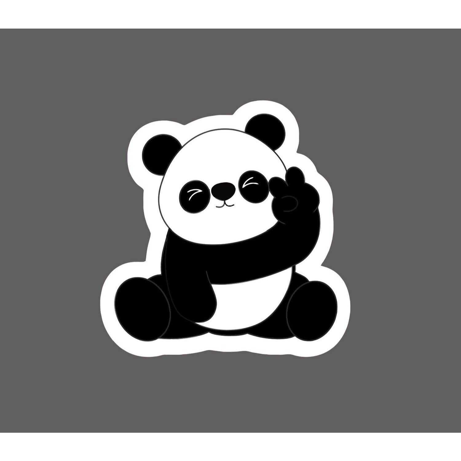 Panda Peace Sign Sticker – StickerDynasty