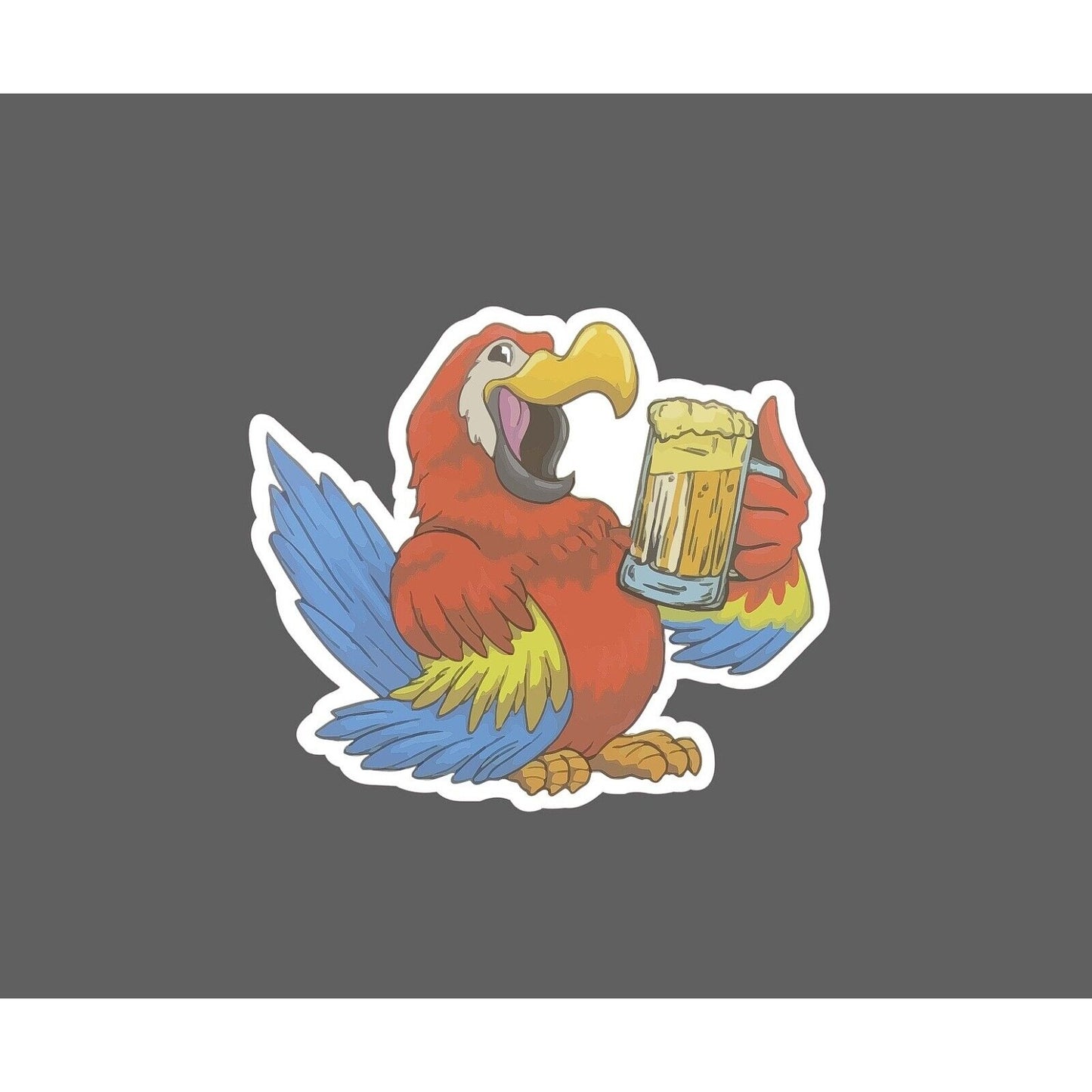 Parrot Beer Sticker Bird Cheers – StickerDynasty