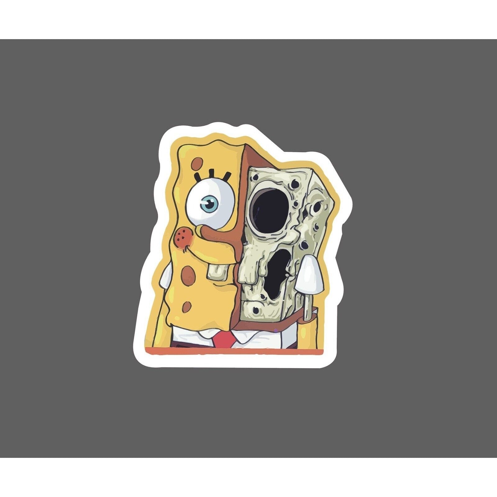 SpongeBob Sticker Skull Half Face – StickerDynasty