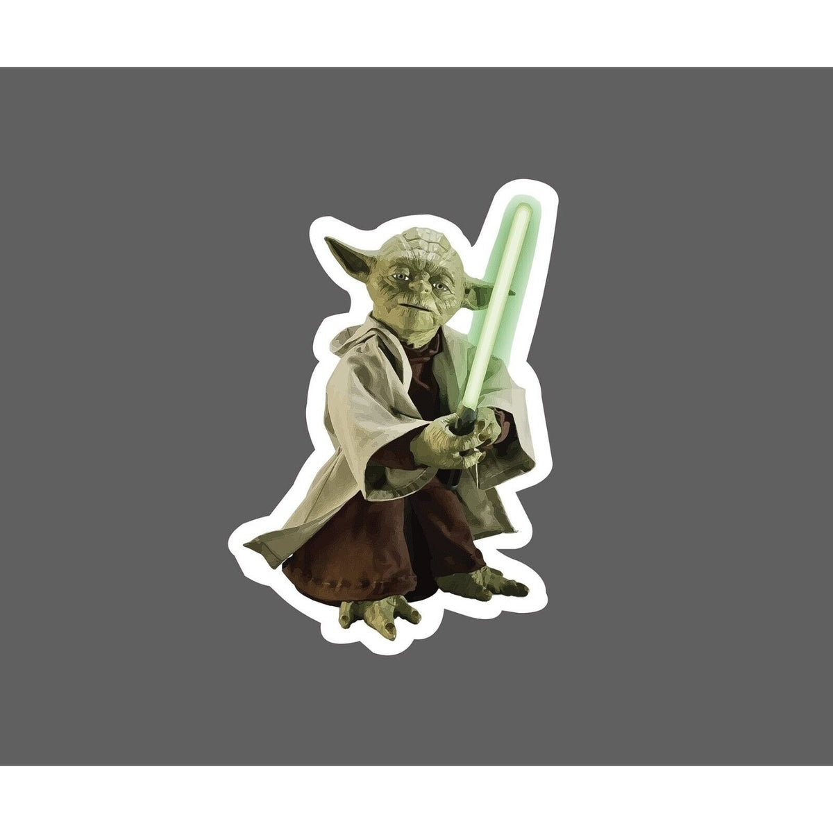Yoda Sticker Jedi Lightsaber — StickerDynasty