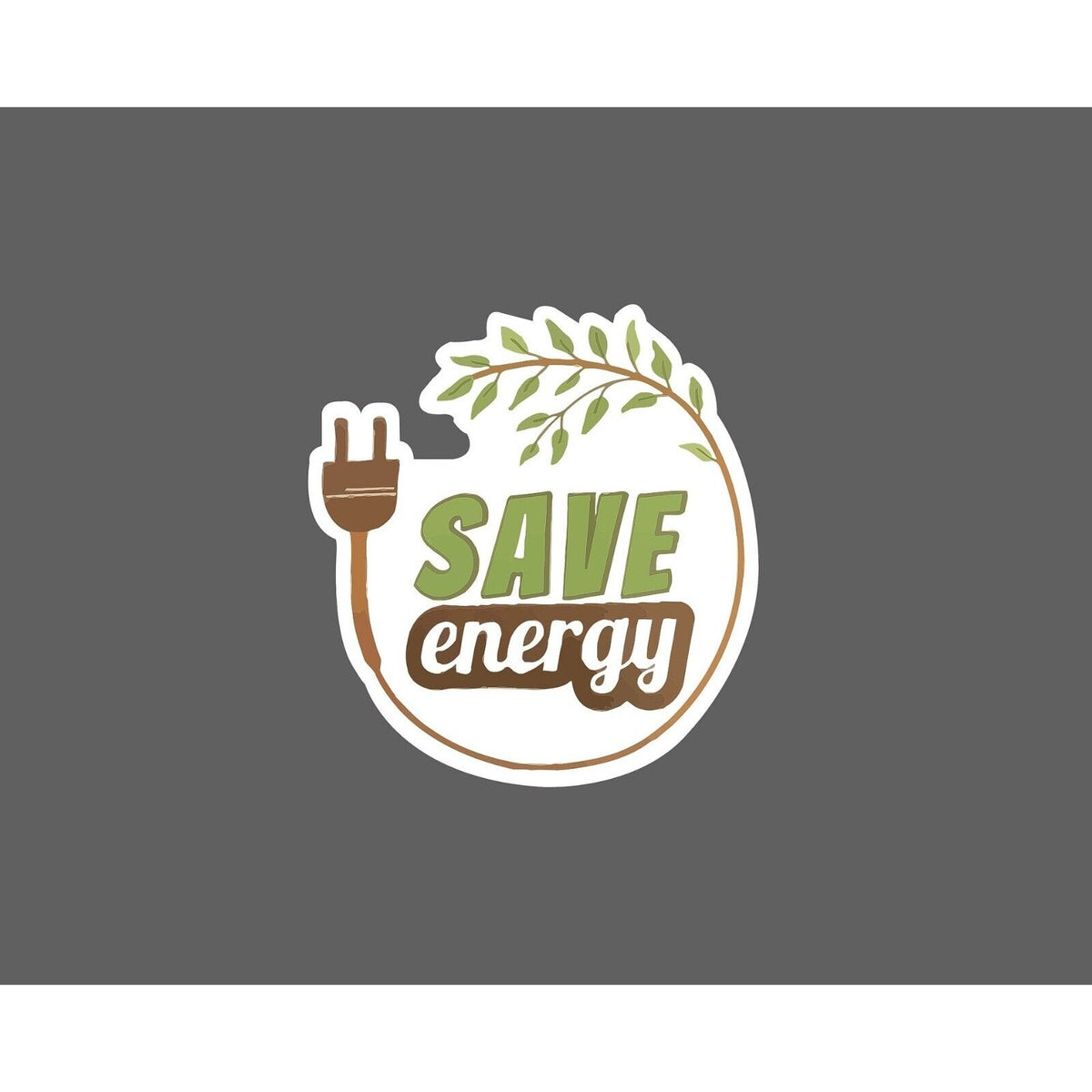 Save Energy Sticker Electricity — StickerDynasty