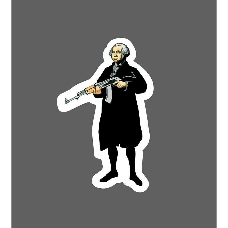 George Washington AK-47 Sticker — StickerDynasty