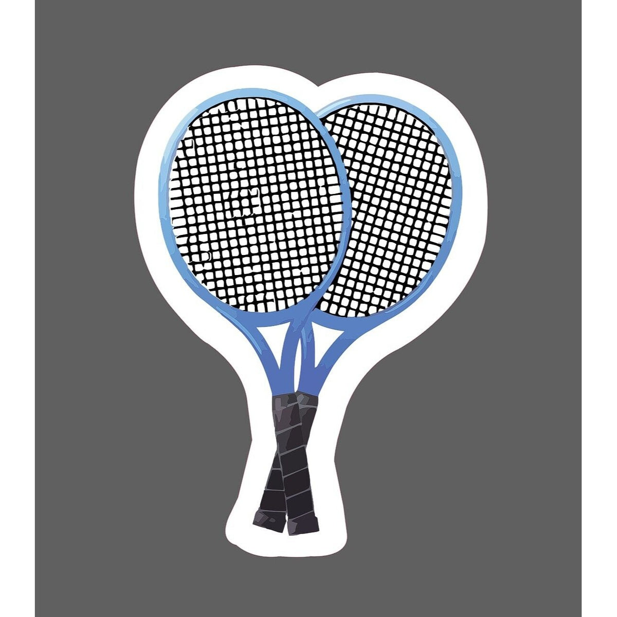 Tennis Racket Sticker Doubles — StickerDynasty