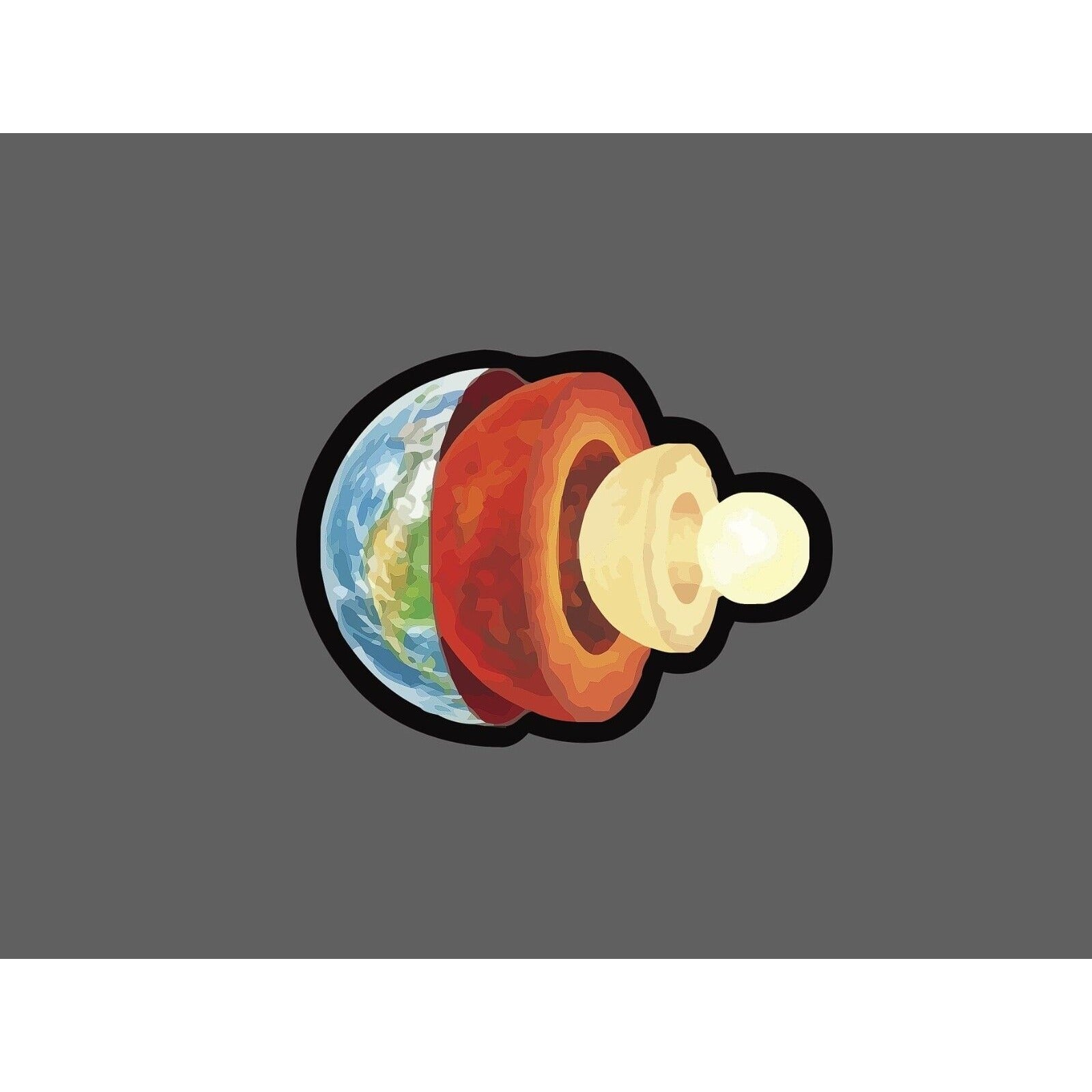 Earth Sticker Core Mantle Crust – StickerDynasty
